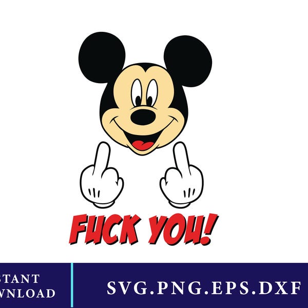 Mickey Middle Finger - Etsy