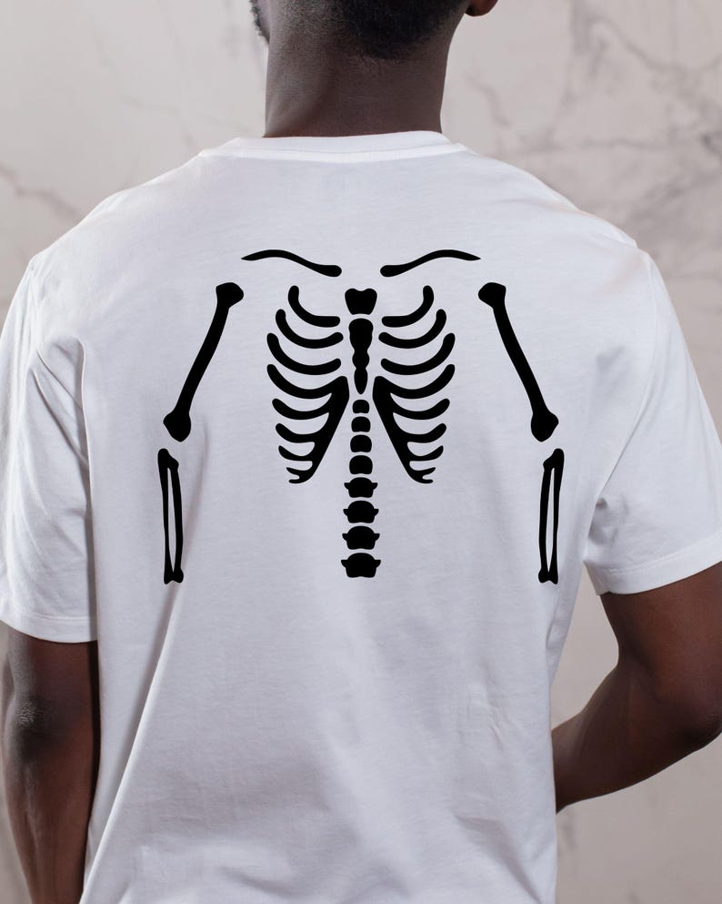 Skeleton SVG Bundle Rib Cage & Bone Cut Files Svg, Png, Dxf for Circuit ...