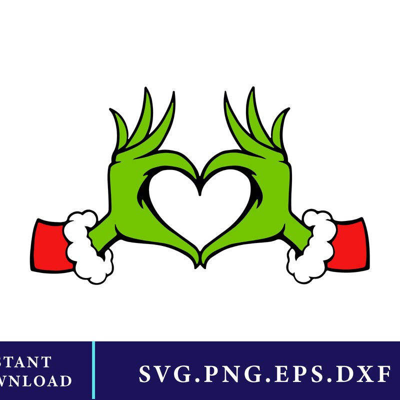 Grinch Hands Heart - Etsy