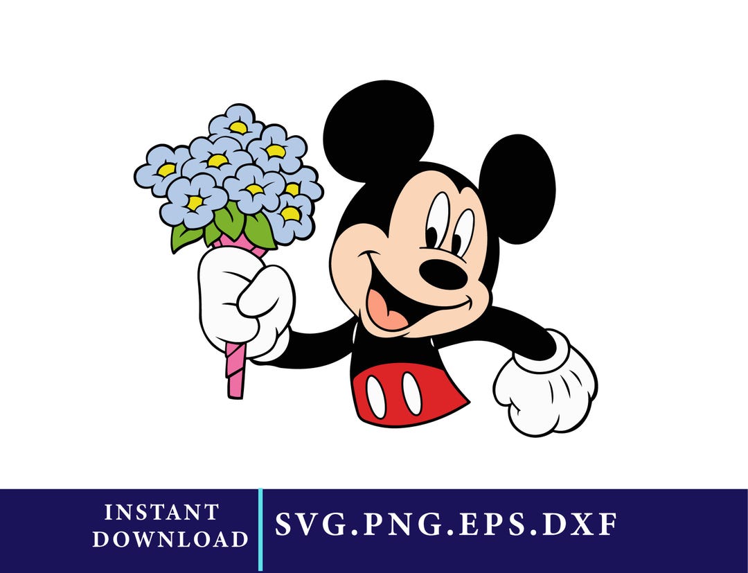 Minnie Mouse Flower SVG: Disney Flower Cricut Cut File (digital ...