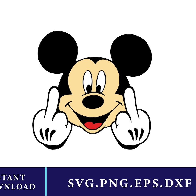 Mickey Middle Finger - Etsy