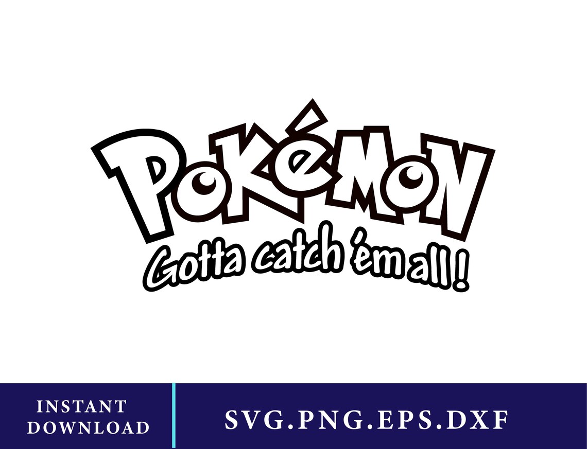 Pokemon Text, Kids Text, Poke Clipart SVG, Png Font, Birthday Shirt ...