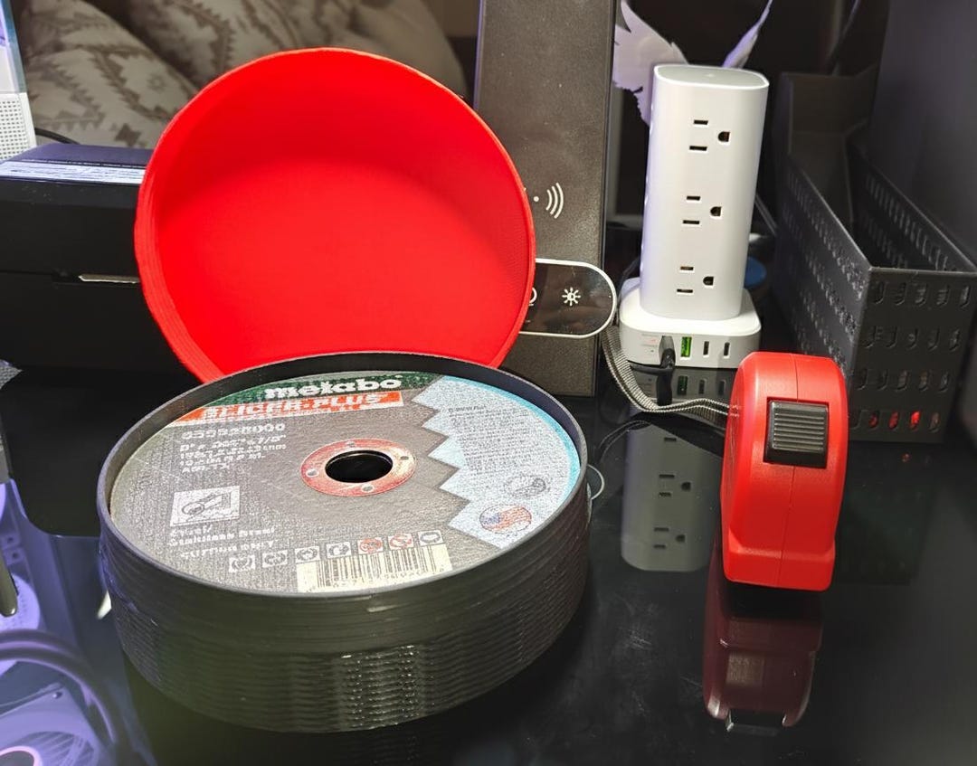 3D Printed Cutting Disc Storage Container: PLA+ 2.0, Screw-on Lid - Etsy