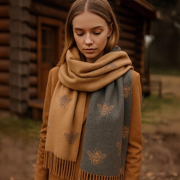 Womens Bee Scarf - Etsy UK