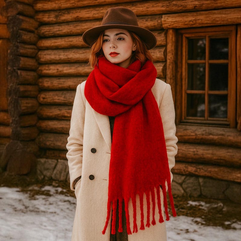 Mohair Blanket Red - Etsy