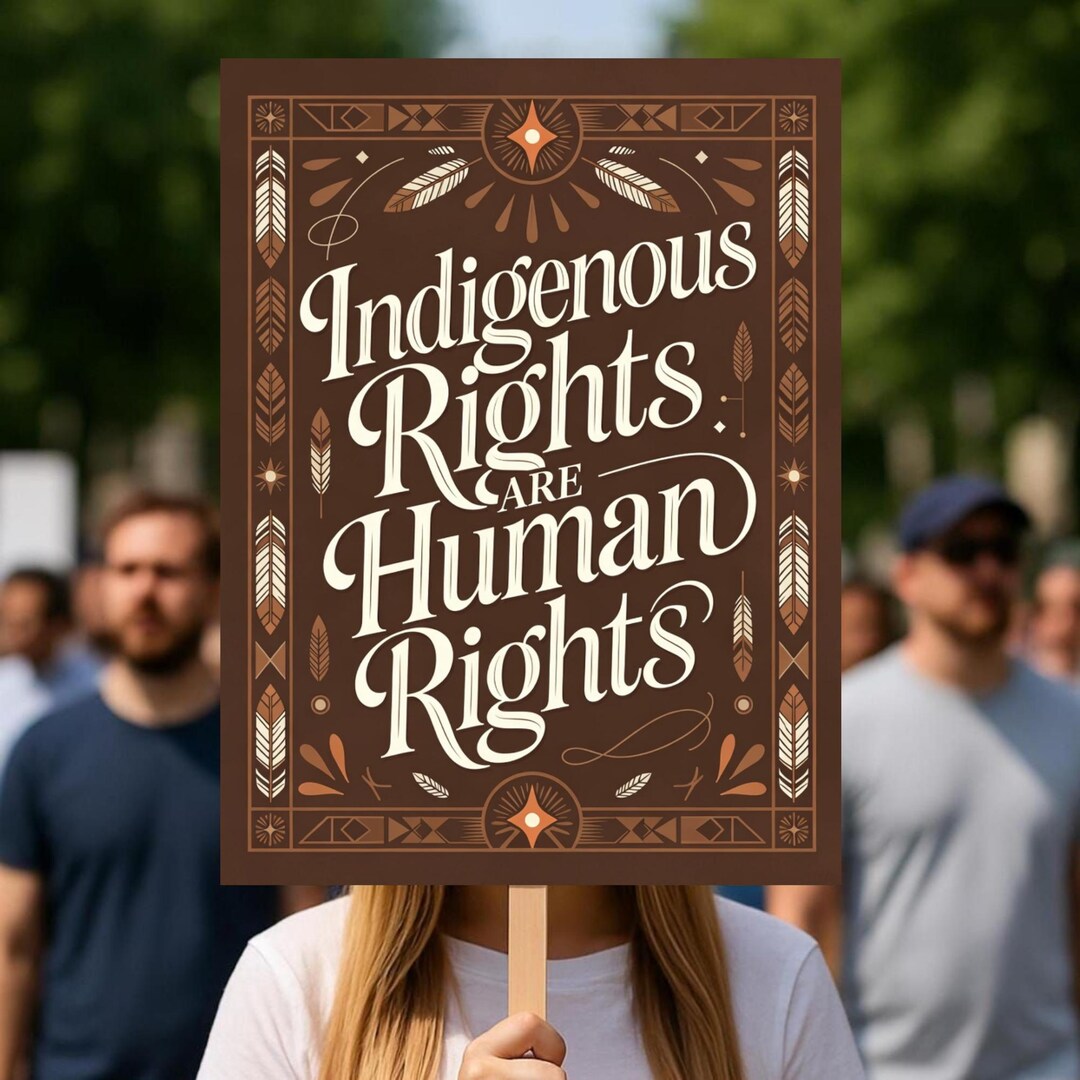 Indigenous Rights Are Human Rights Protest Poster, Equality Wall Art ...