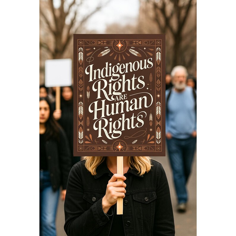 Indigenous Rights Are Human Rights Protest Poster, Equality Wall Art ...