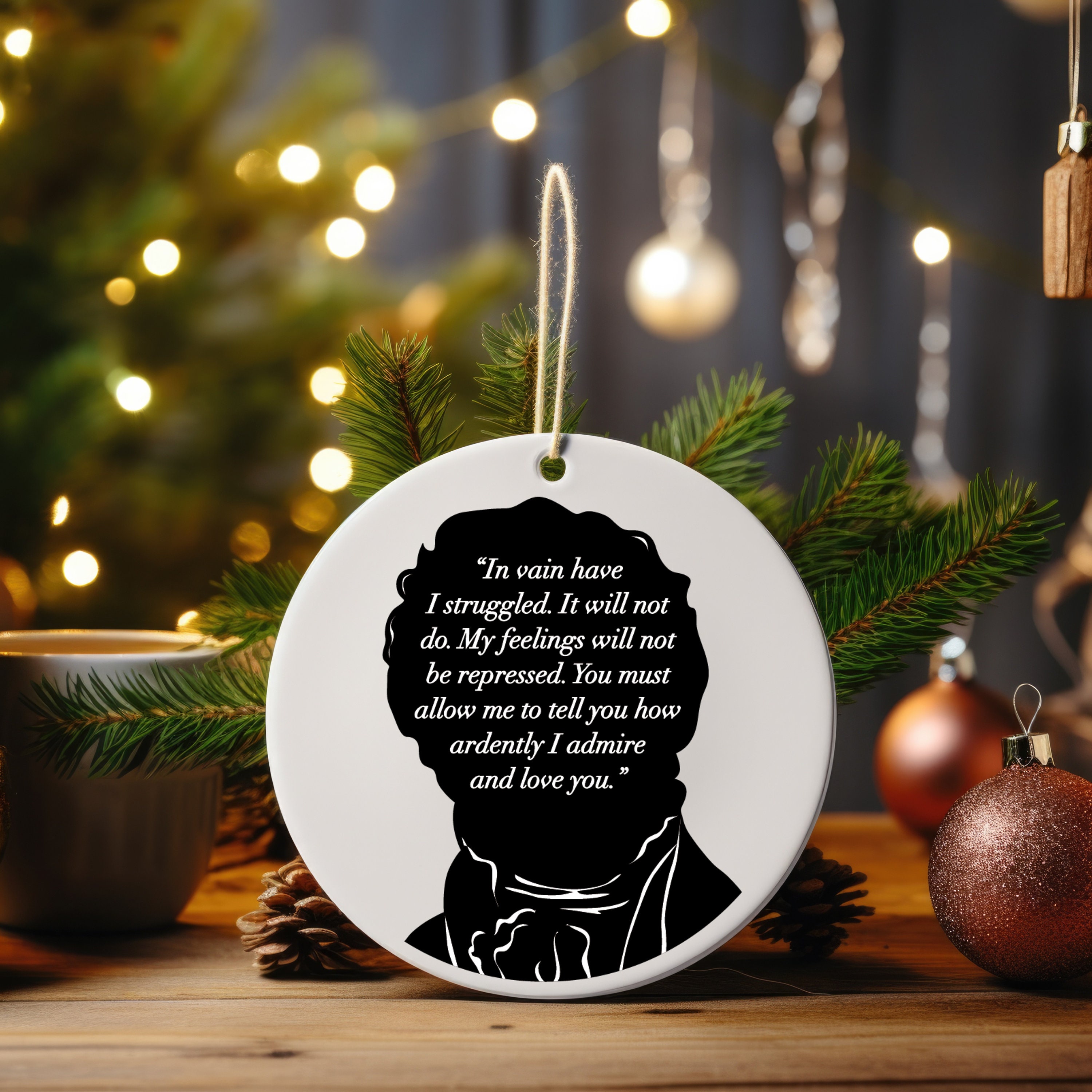 Jane Austen Mr Darcy Proposal Quote Pride and Prejudice Christmas ...
