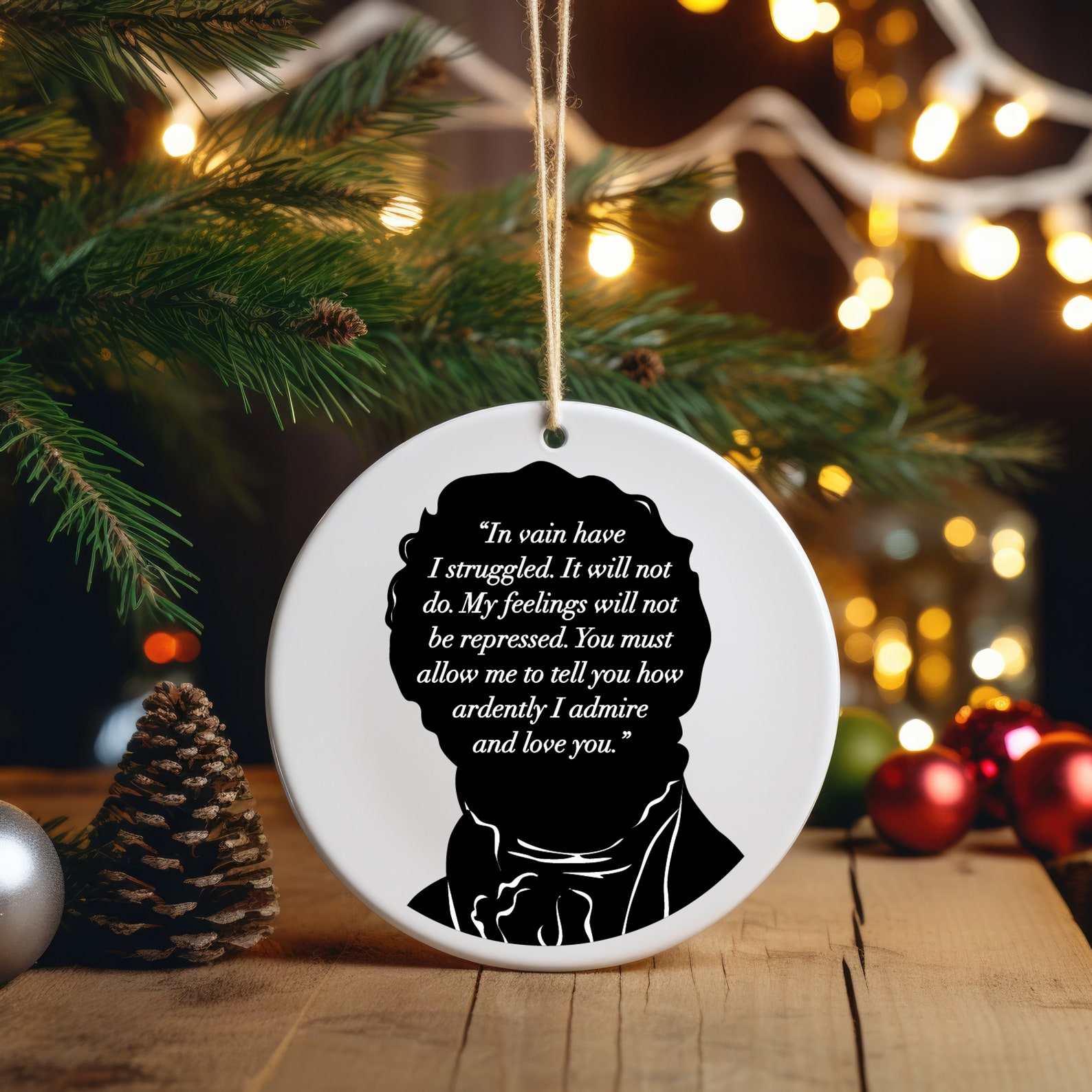 Jane Austen Mr Darcy Proposal Quote Pride and Prejudice Christmas ...