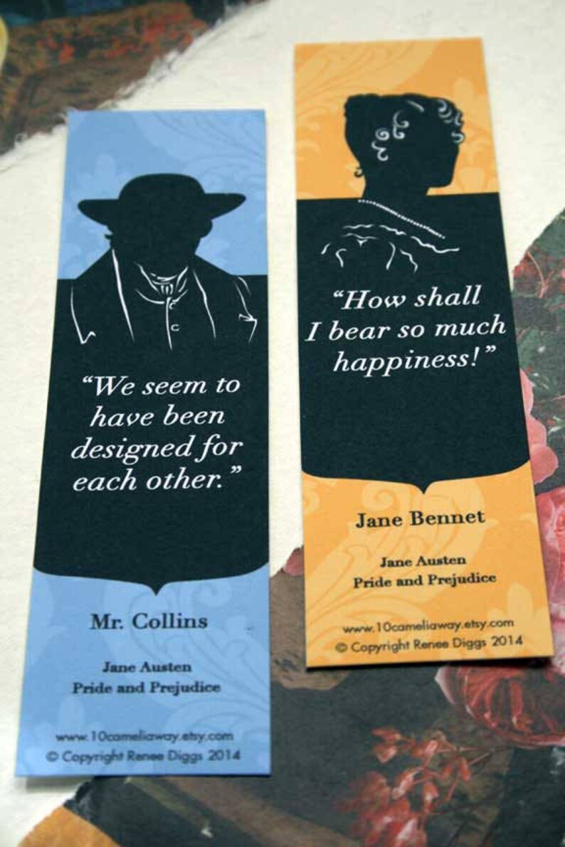Printable Jane Austen Bookmarks Pride and Prejudice - Etsy