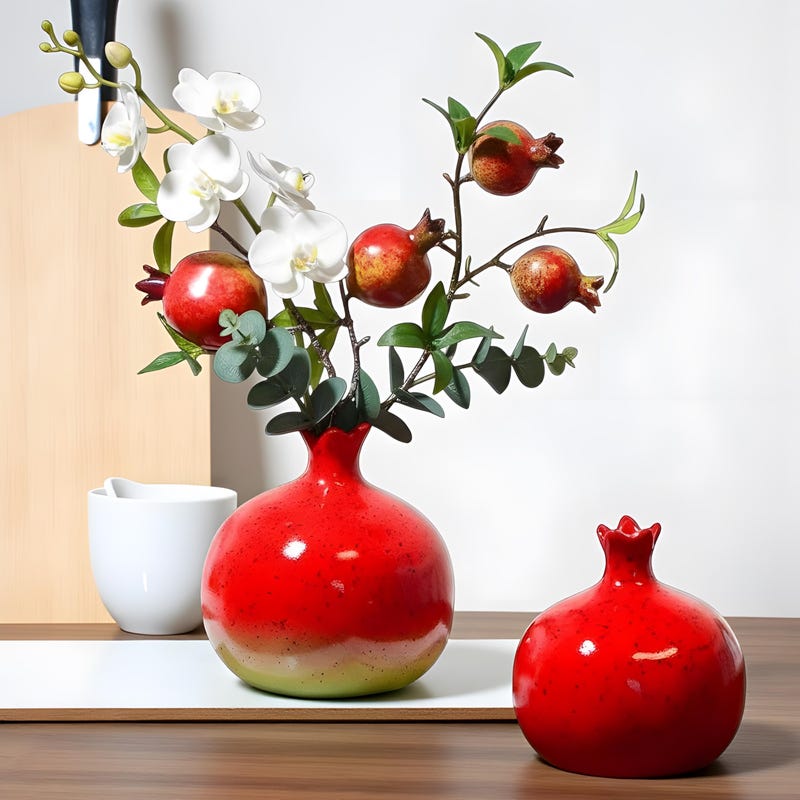 Quirky Red Ceramic Vase - Etsy UK