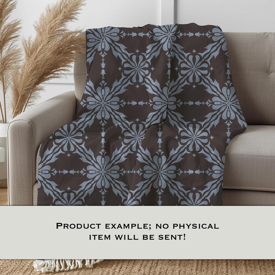 Moody Blue Damask Pattern, Vintage Floral Textile (digital Download) - Etsy