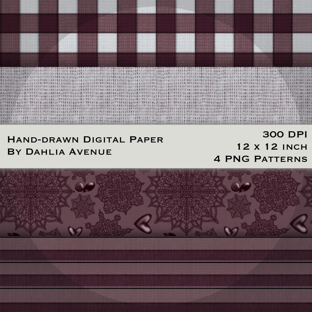 Mauve Collection Digital Paper Bundle | Seamless Patterns | PNG - Etsy