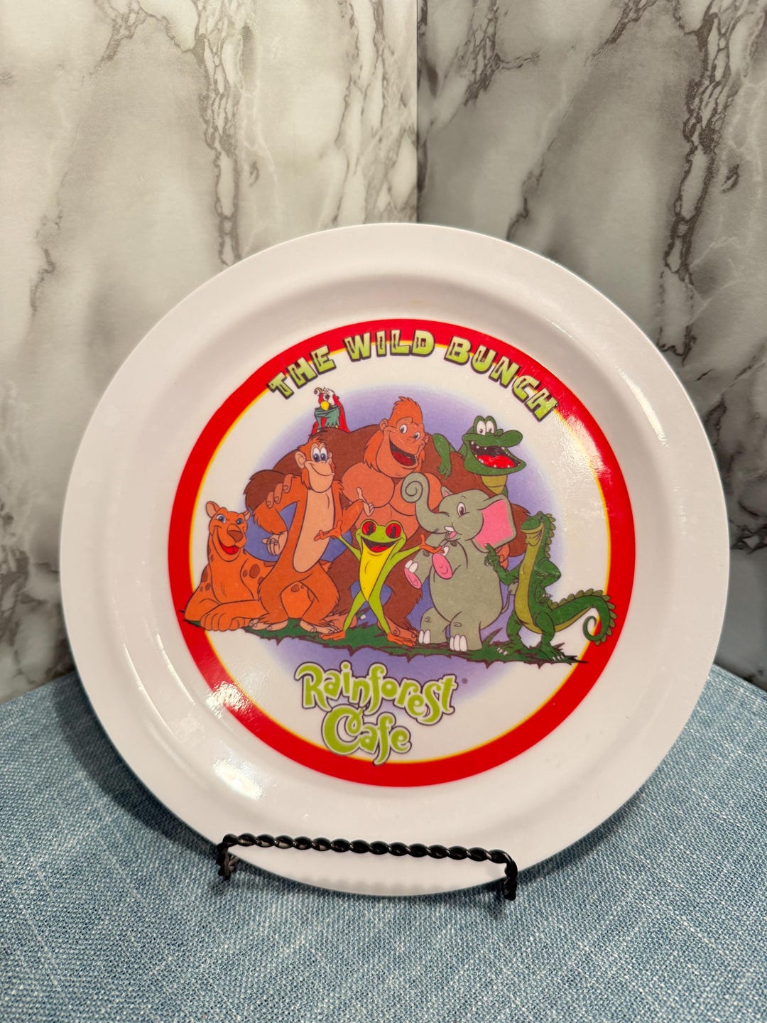 Vintage Rainforest Cafe “the Wild Bunch” Melamine Kids Plate 2002 ...