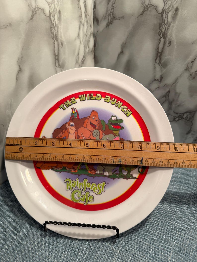Vintage Rainforest Cafe “the Wild Bunch” Melamine Kids Plate 2002 ...
