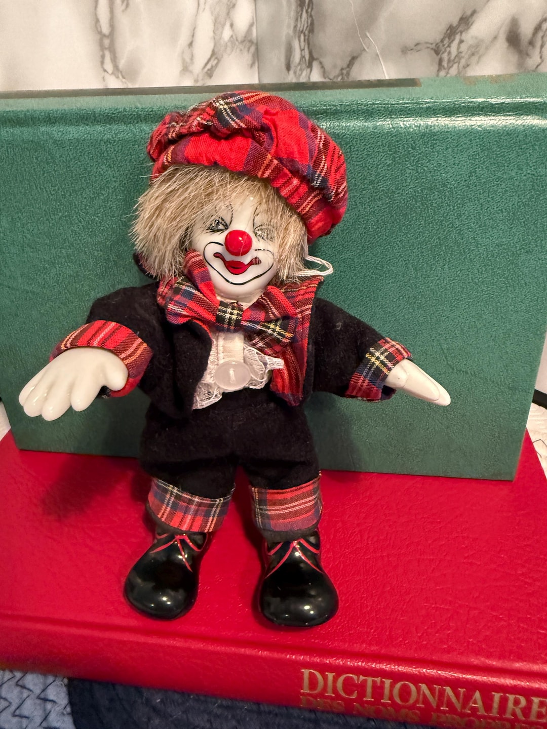 Vintage Scottish Clown Doll – Tartan Outfit, Ceramic Hands & Shoes - Etsy