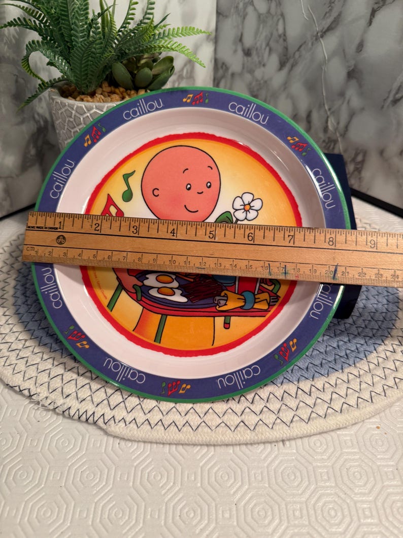 Vintage Caillou Kids Plate – 1998 Animation Character, Colorful ...