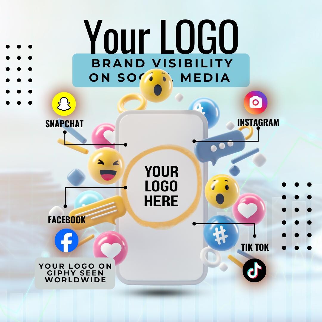 Logo GIF Upload to GIPHY | Brand Visibility on Social Media - Etsy