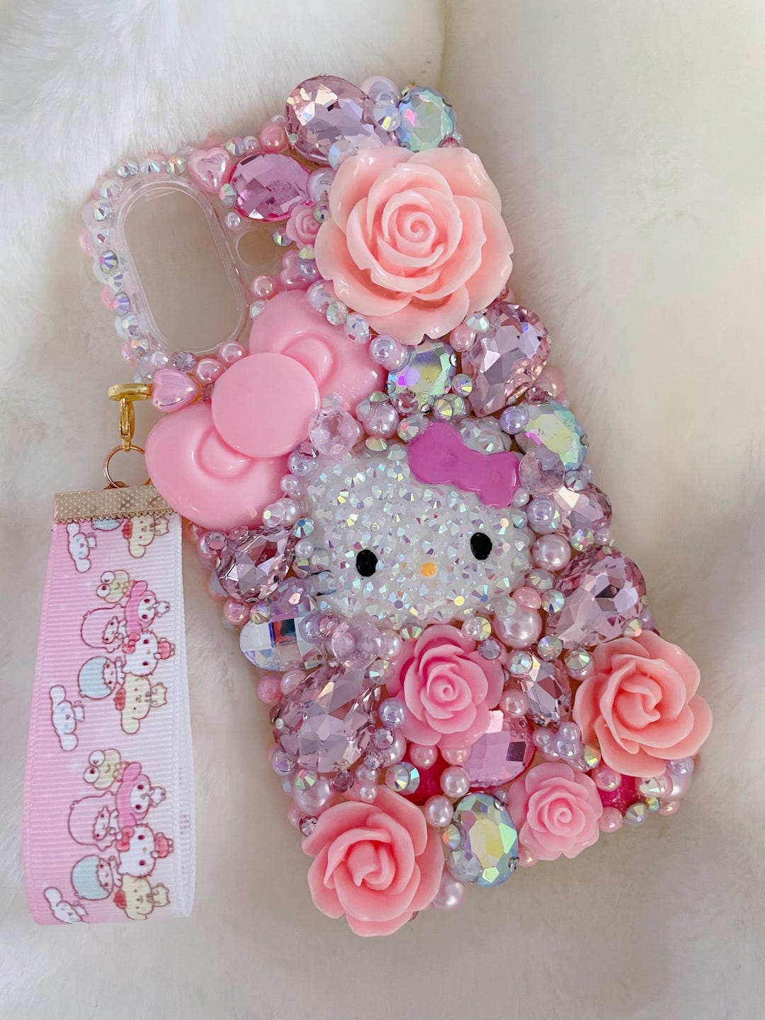 Kawaii Pink Bling Kitty Decoden Custom Phone Case - Etsy