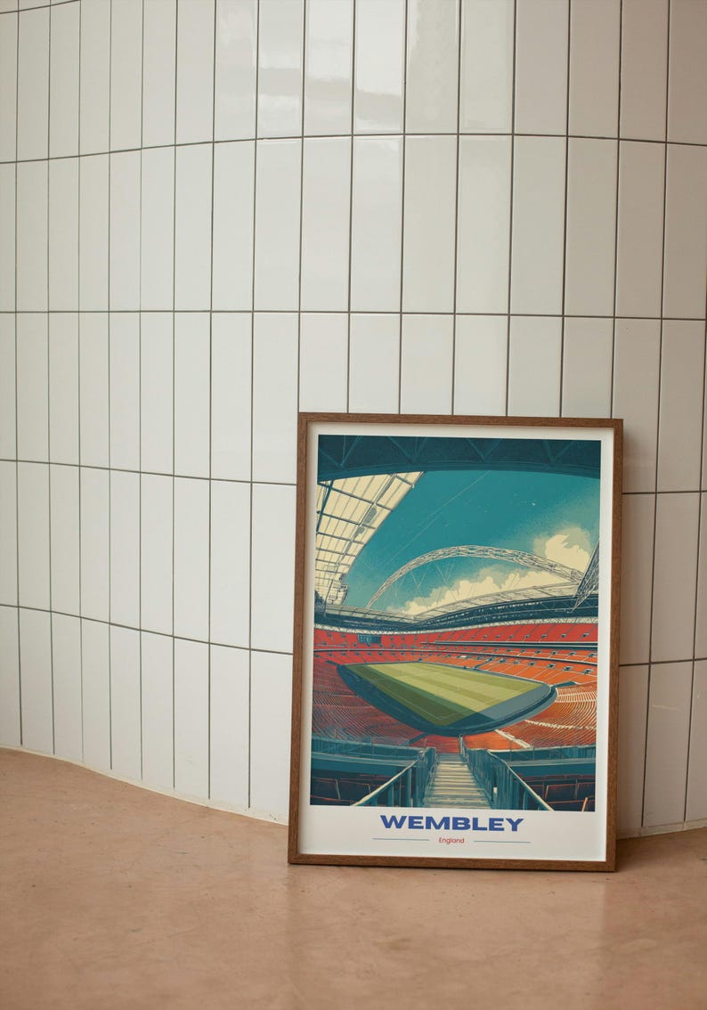 Wembley Stadium Poster - England Football Interior - Modern Soccer Wall ...