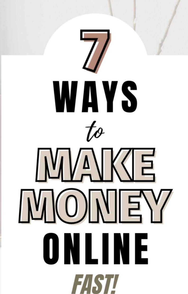 7 Ways to Make Money Quick: Simple Steps to Start Earning Today - Etsy