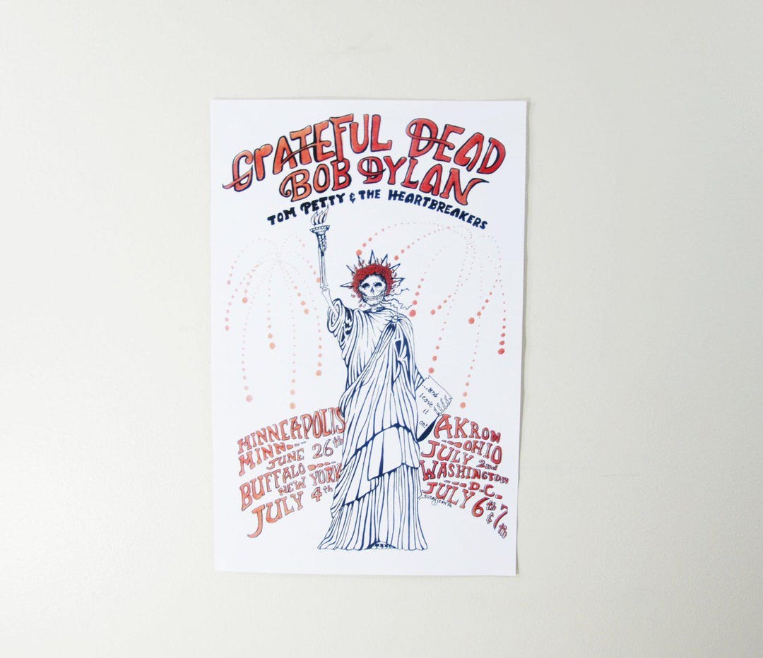 Vintage 1986 Grateful Dead, Bob Dylan, Tom Petty at New York Concert ...