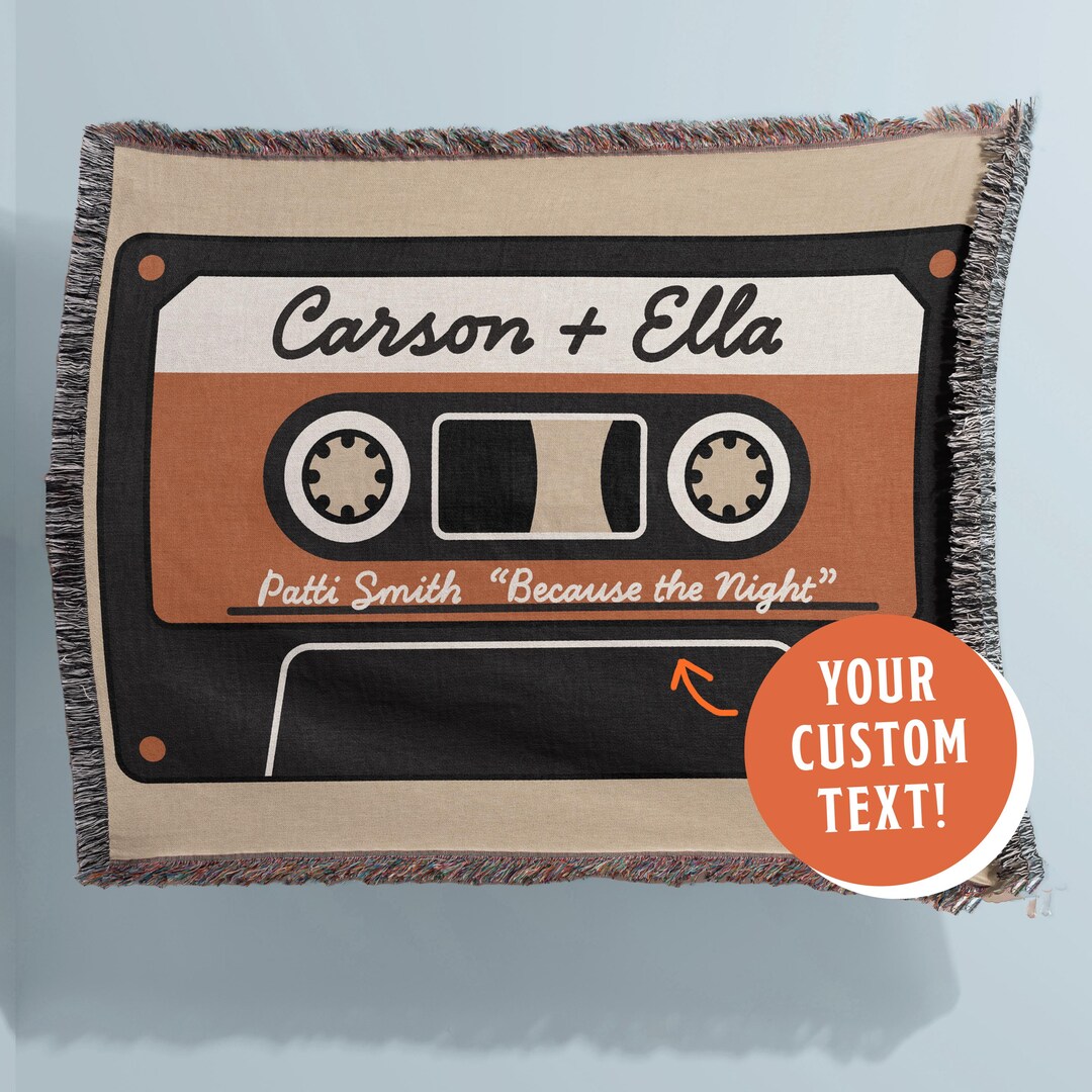 Custom Mixtape Blanket | Custom Favorite Song Blanket | Vintage Mixtape ...