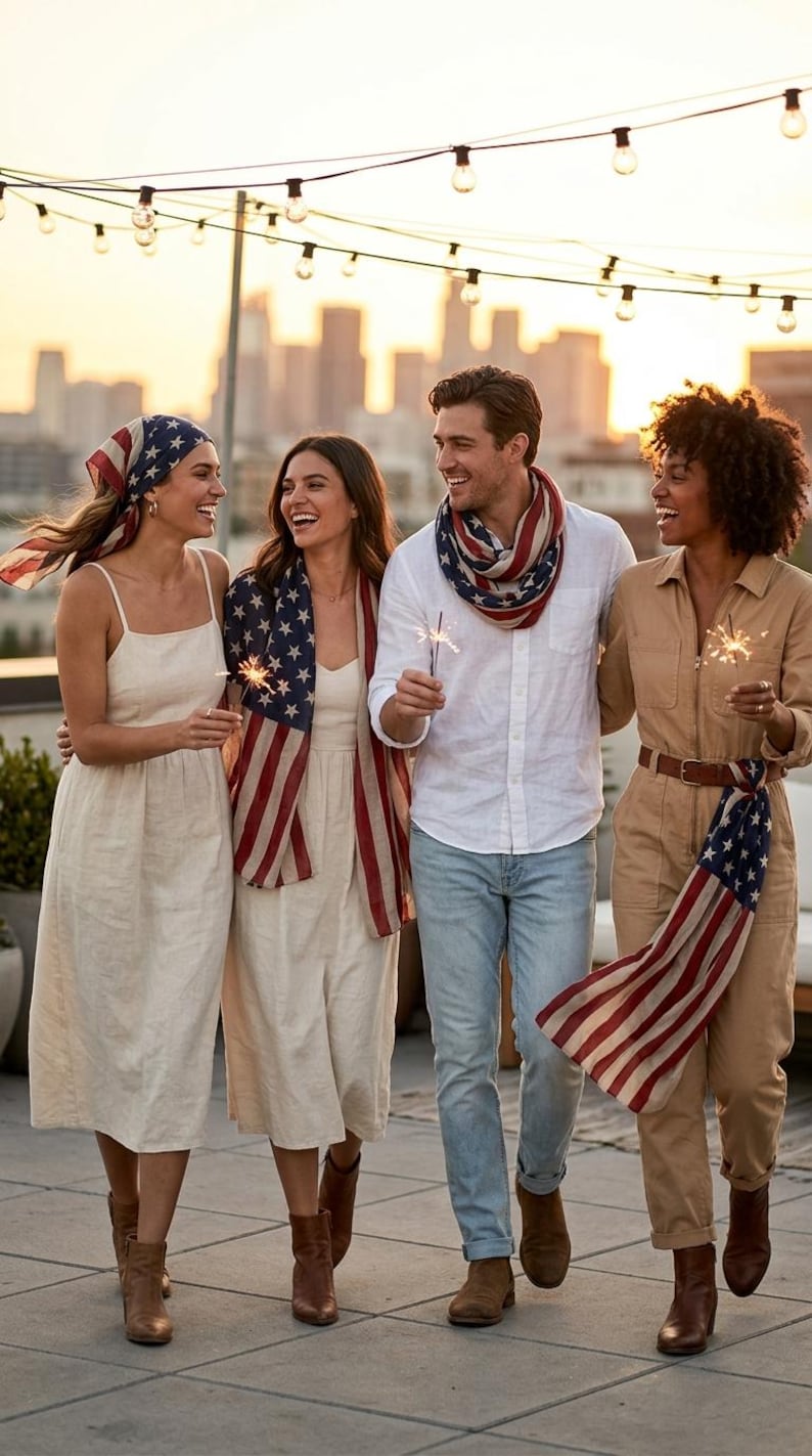 American Flag Infinity Scarf: Stars & Stripes Patriotic Fashion - Etsy