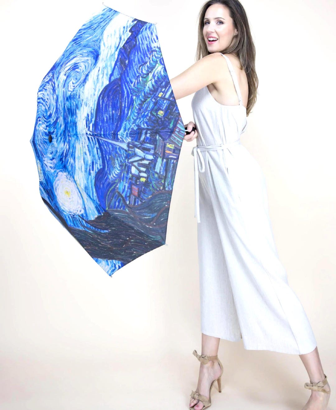 Van Gogh Starry Night Umbrella – Art Print Folding Parasol - Etsy UK