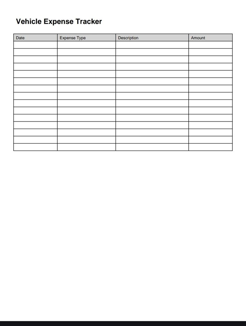 Mileage Tracker Printable & Fillable PDF, Vehicle Mileage Log for Taxes ...