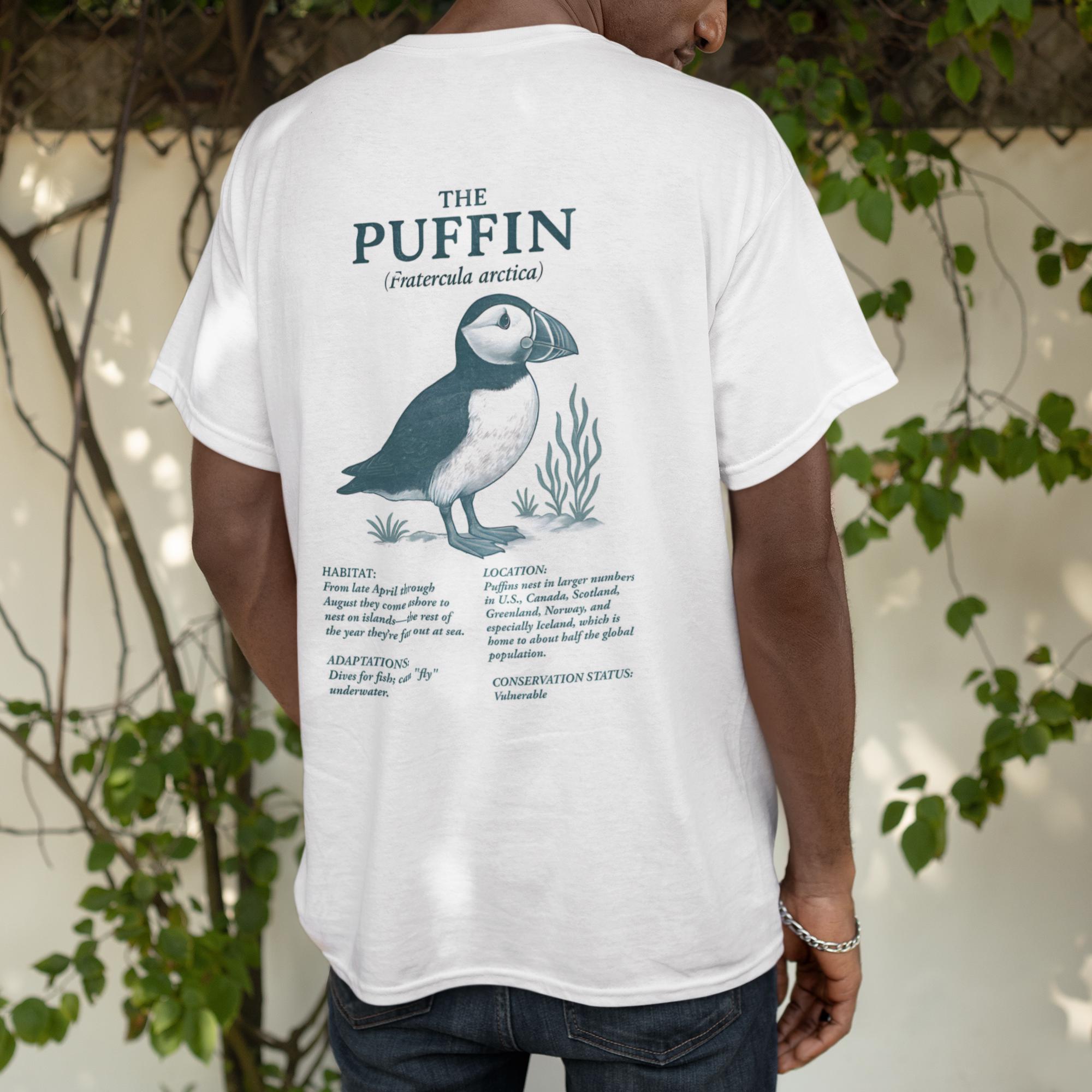 Puffin T-shirt, Atlantic Puffin Tee, Seabird Graphic Shirt, Ocean ...