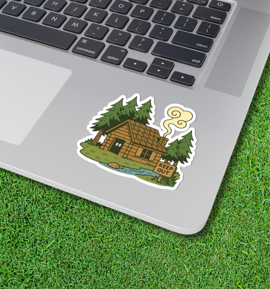 Keep Out Cabin Sticker, Cozy Cabin Sticker, Forest Cabin Decal ...