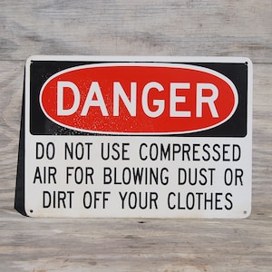 Industrial Danger Sign, Compressed Air Danger Sign - Etsy