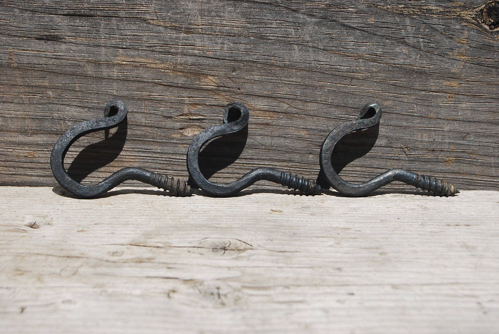 One Blacksmithed No. 4 Hook Hand Forged Hooks Primitive | Etsy