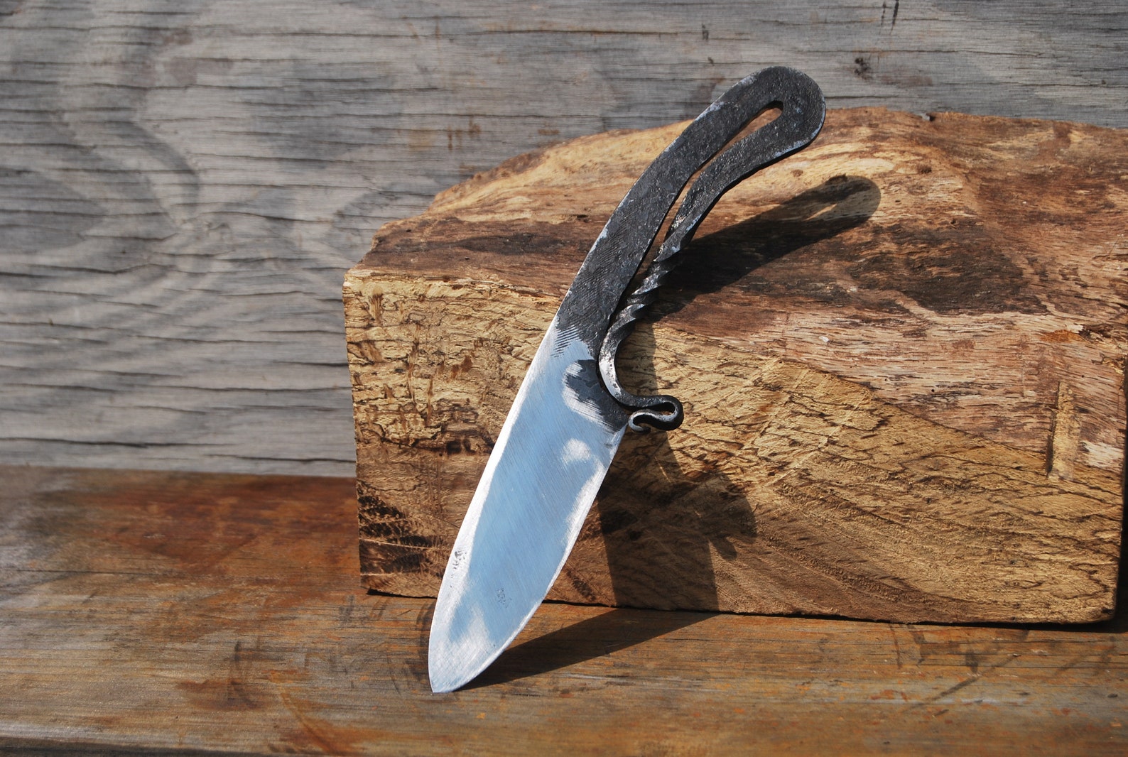 Hand Forged Blacksmith Knife From 1095 Steel File | Etsy