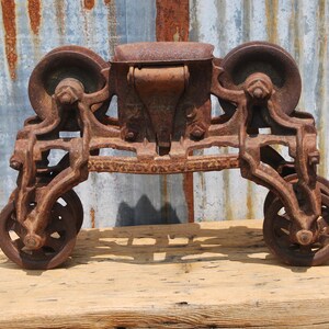 Antique Hay Trolley, Vintage Farm Machine Parts, Steampunk, Barn Decor ...