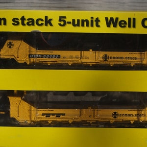 HO Scale A-line Twin Stack 5 Unit Well Car, Model Railroad Container ...