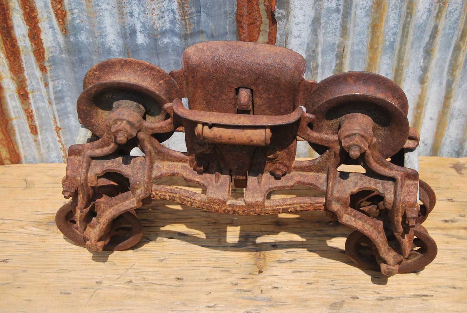 Antique Hay Trolley, Vintage Farm Machine Parts, Steampunk, Barn Decor ...
