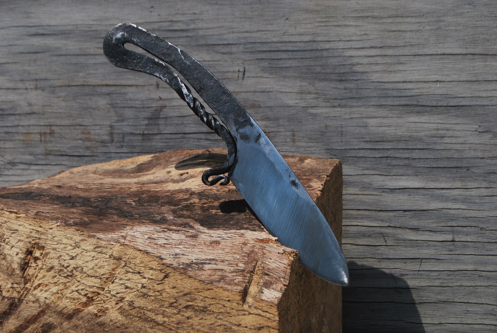 Hand Forged Blacksmith Knife From 1095 Steel File | Etsy