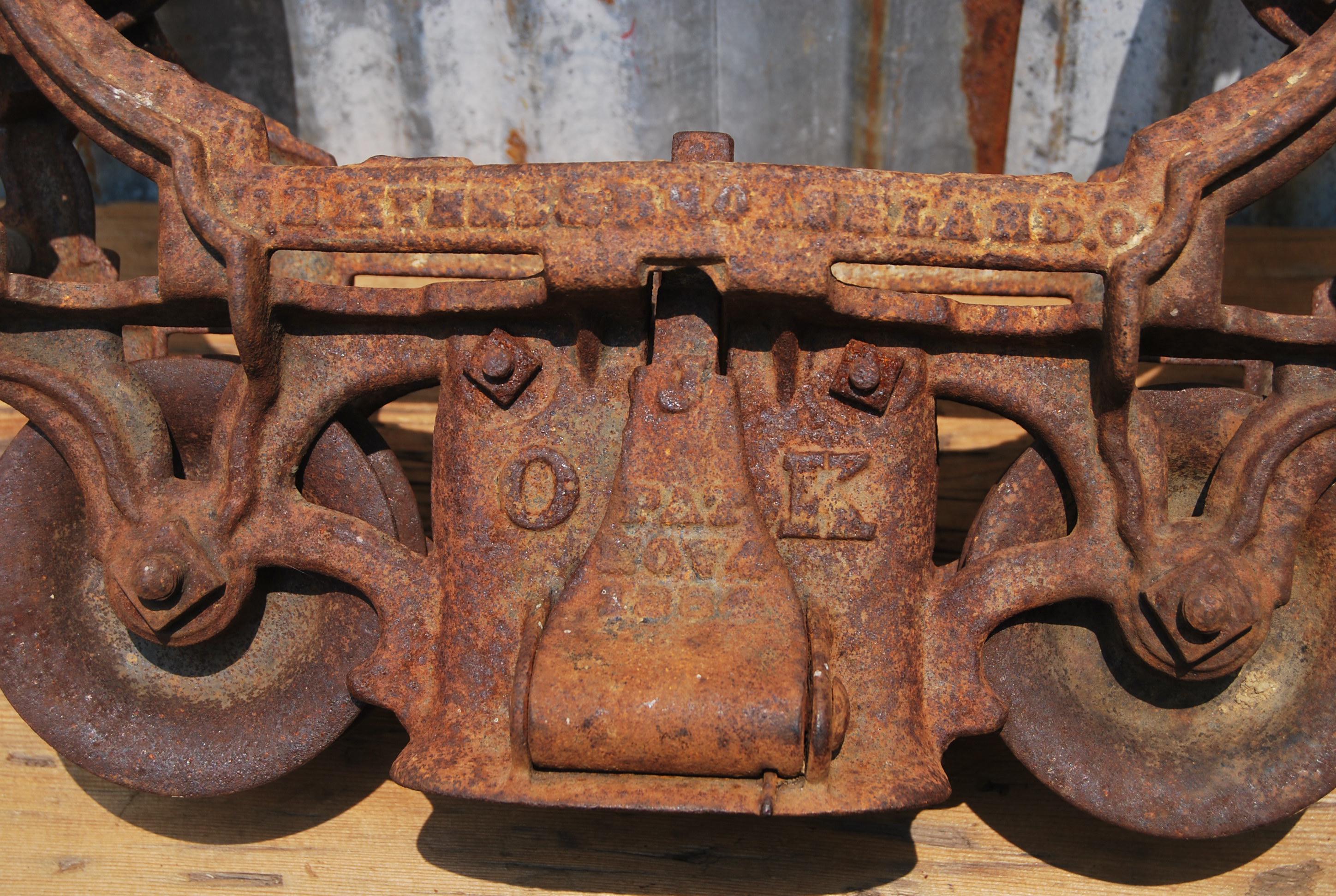 Antique Hay Trolley, Vintage Farm Machine Parts, Steampunk, Barn Decor ...