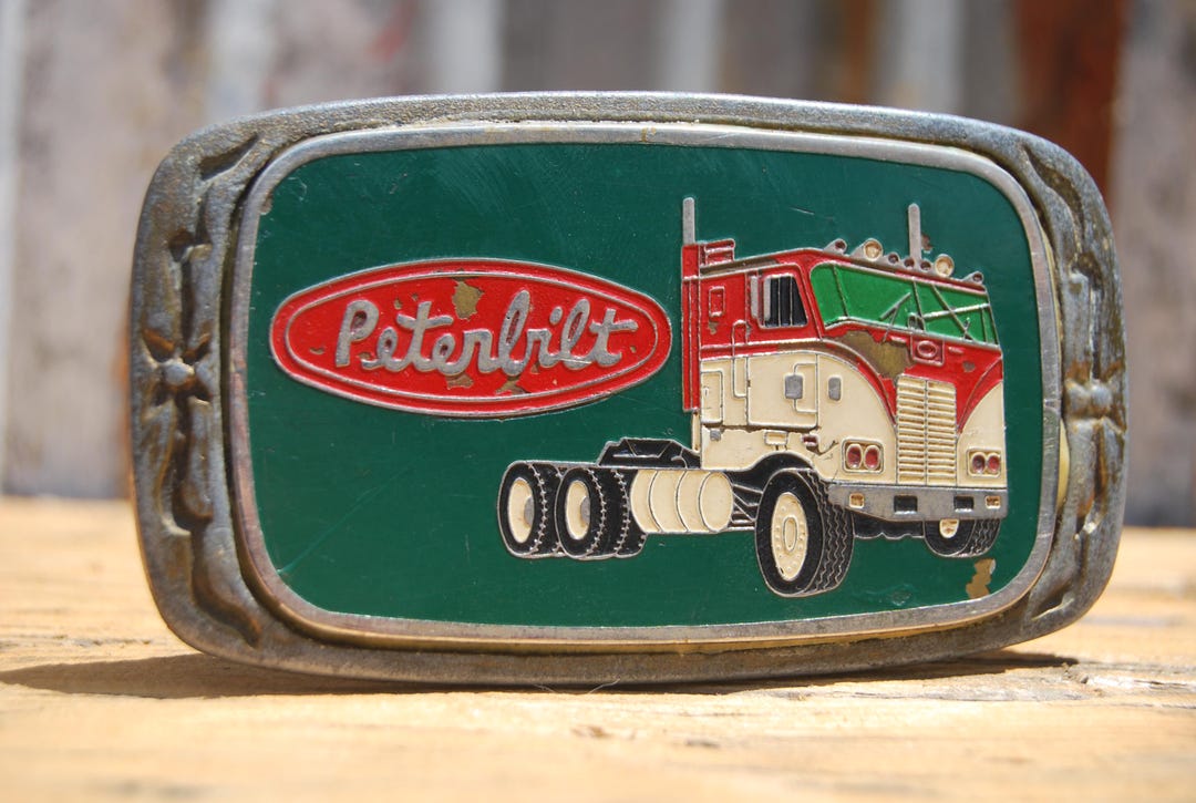 70's Vintage Ford Peterbilt Belt Buckle, Tractor Trailer, Vintage ...