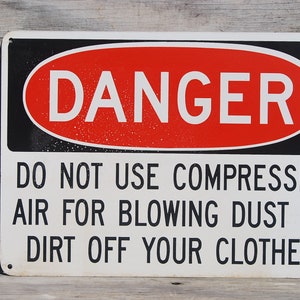 Industrial Danger Sign, Compressed Air Danger Sign - Etsy
