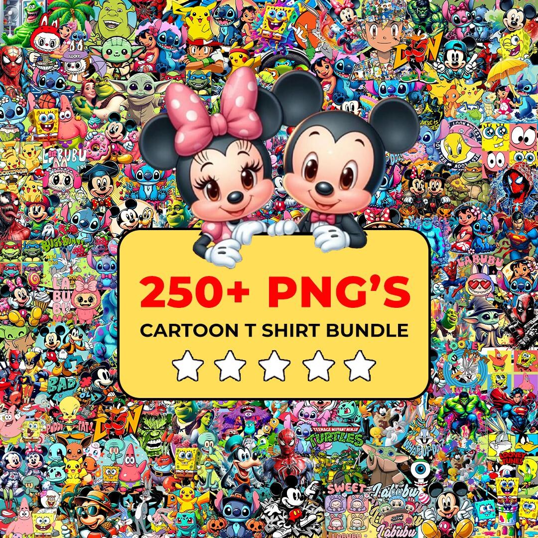 250+ Cartoon Mega Bundle Png, Cartoon SVG, Cartoons Bundle, Cartoon ...