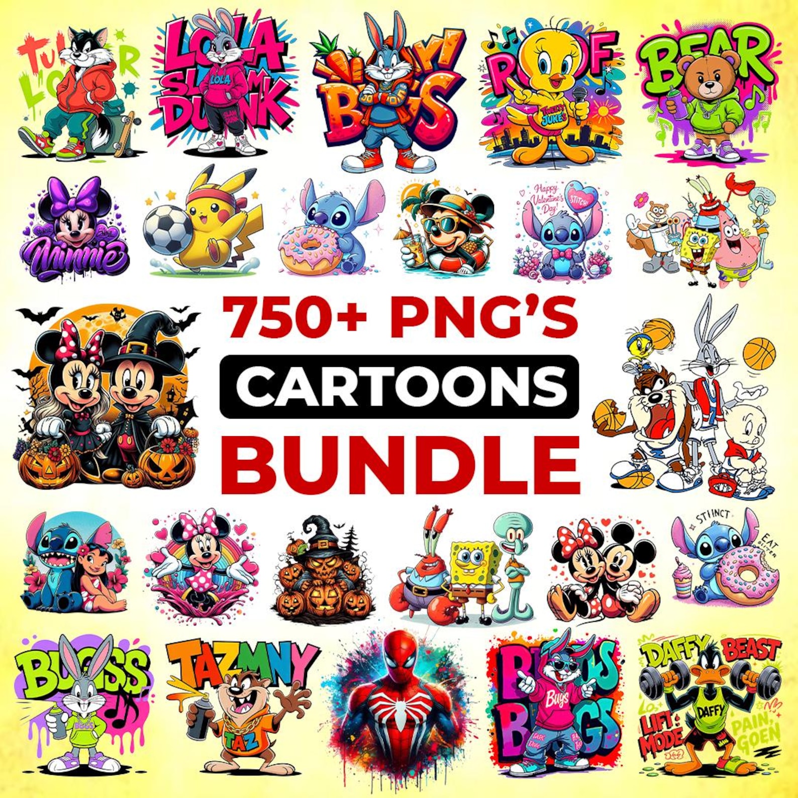 750+ Funny Cartoon Bundle, Cartoon Clipart, Cartoon Png, Cartoon ...