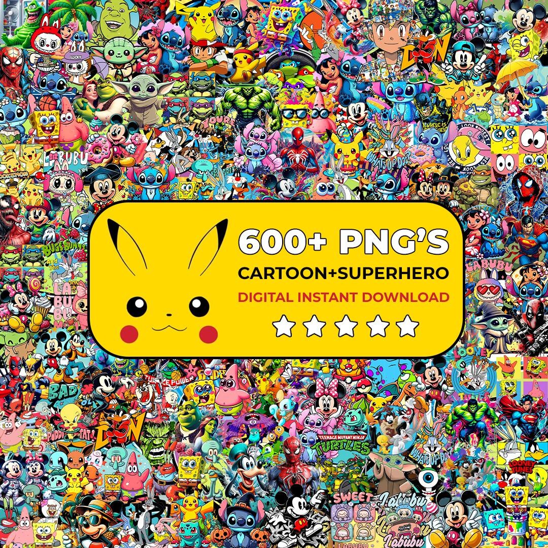 600+ Cartoon Mega Bundle Png, Cartoon Clipart, Cartoon Png, Cartoon ...