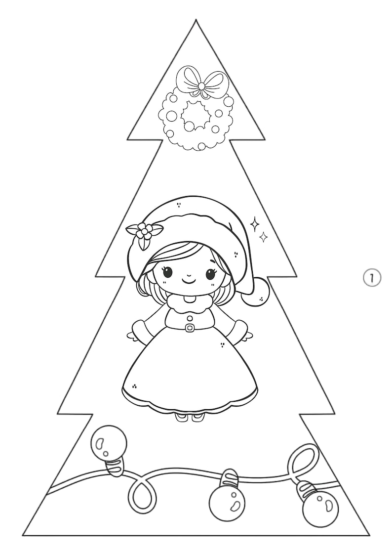 Christmas Tree Coloring Craft Kit: Classroom Holiday Decor (PDF) - Etsy