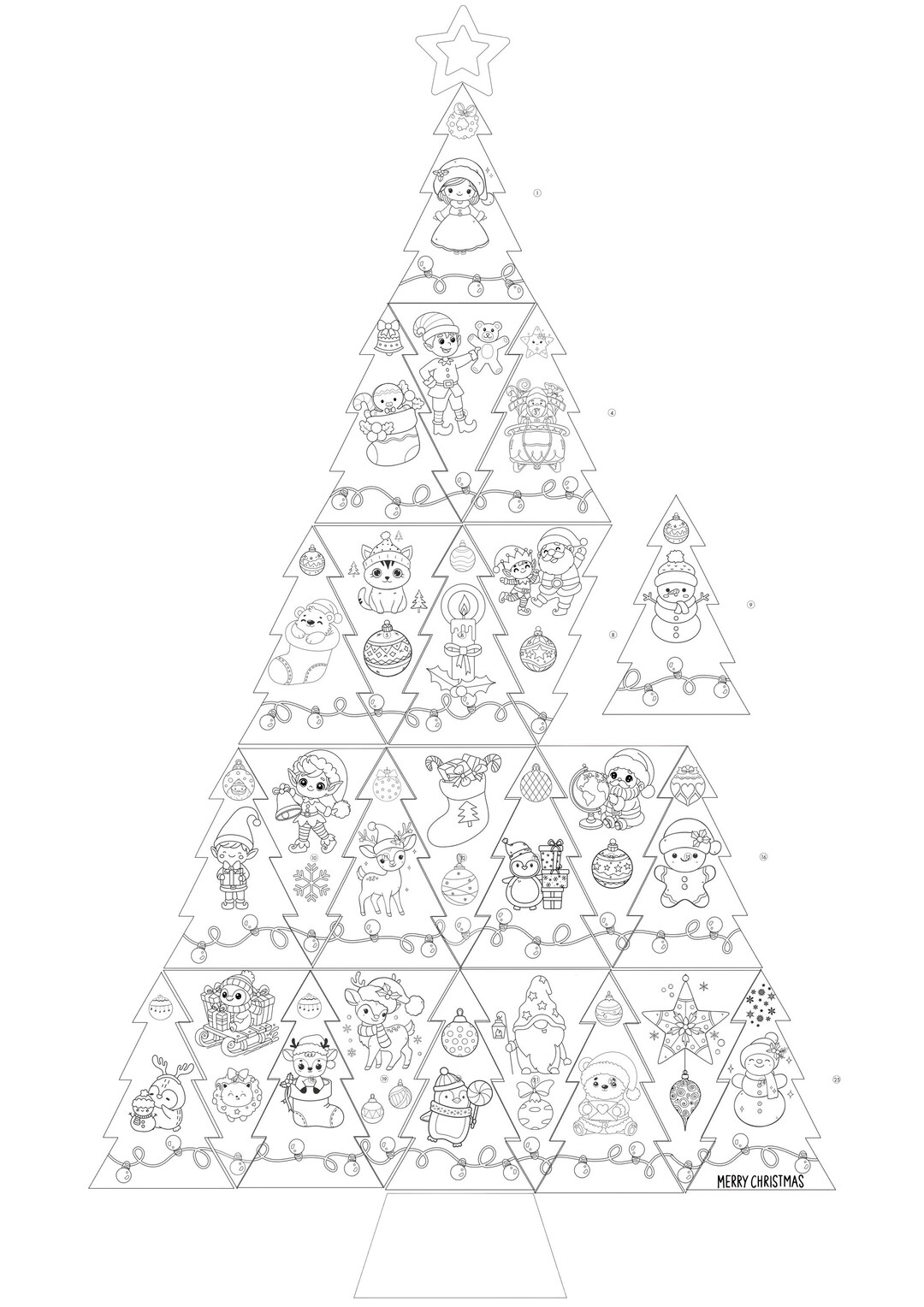 Christmas Tree Coloring Craft Kit: Classroom Holiday Decor (PDF) - Etsy