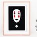 No Face Hand Pulled Art Print 5x7 Paper Print Geek Gift Spirited Away ...