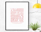 Items similar to Pawnee Goddesses parks and rec hand pulled quote ...
