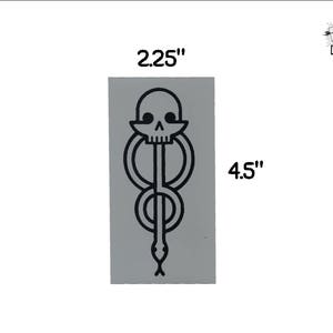 Hp Dark Mark Death Eater Symbol Sticker Opaque Decal Fun Fandom Bumper ...